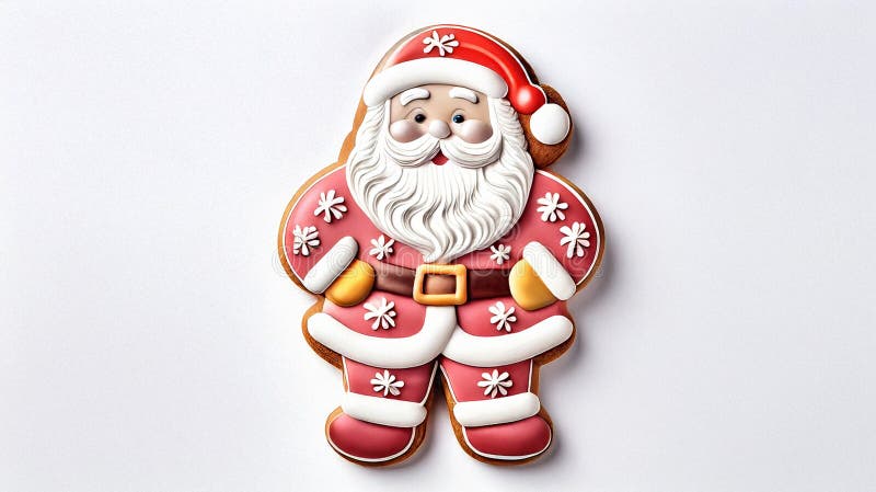 Christmas Gingerbread Santa Claus Decorated for the Holidays Stock ...