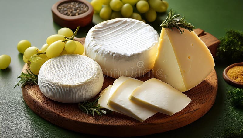 Various Types of Cheese. Various Types of Fresh Romanian Traditional ...