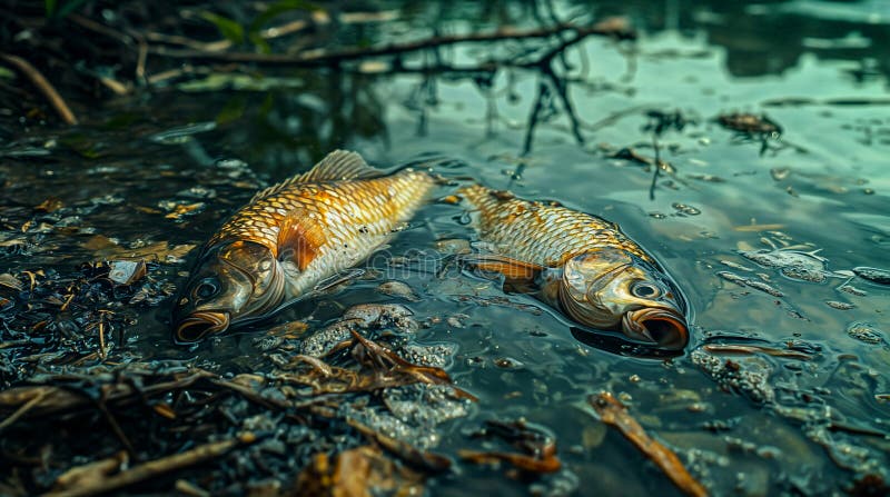 Fish with Damage from Contact with Oil Spills. Dead, Infected and Unfit ...