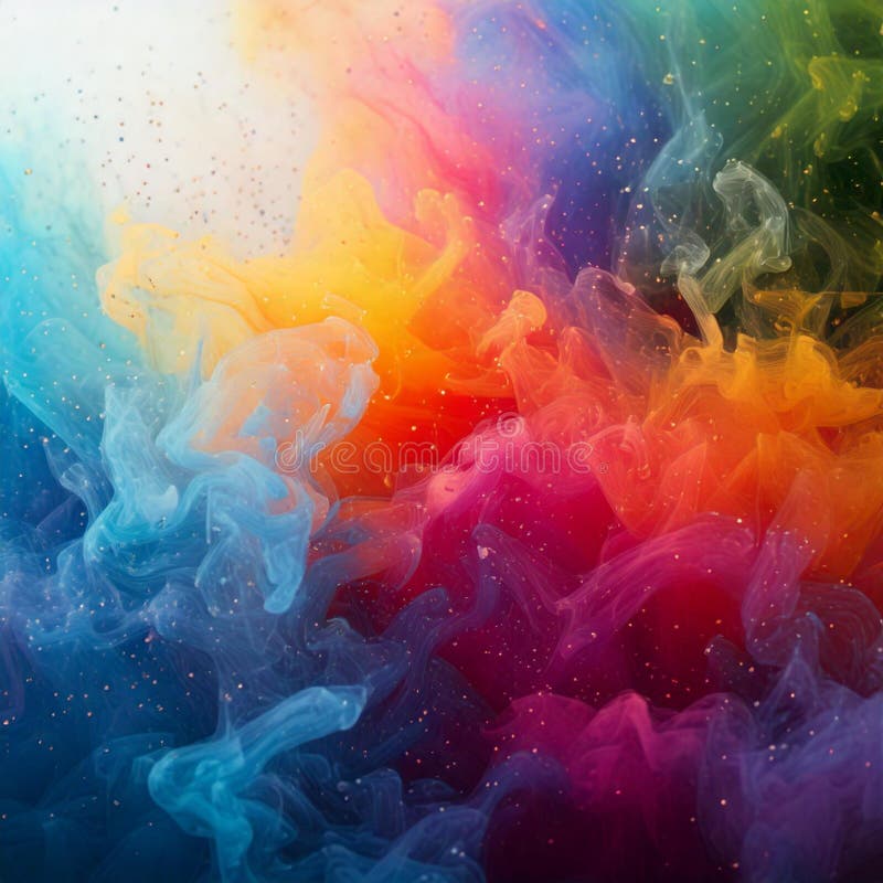 Fantasy Name Tags with Watercolor Effects and Dreamy Smoke Blurs Stock ...