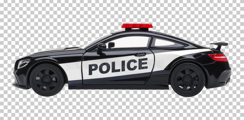 Modern Police Car Side View Isolated on Transparent Background PNG ...