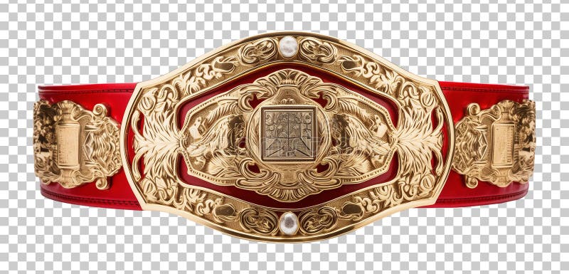 Gold Boxing Championship Belt Isolated on Transparent Background PNG ...