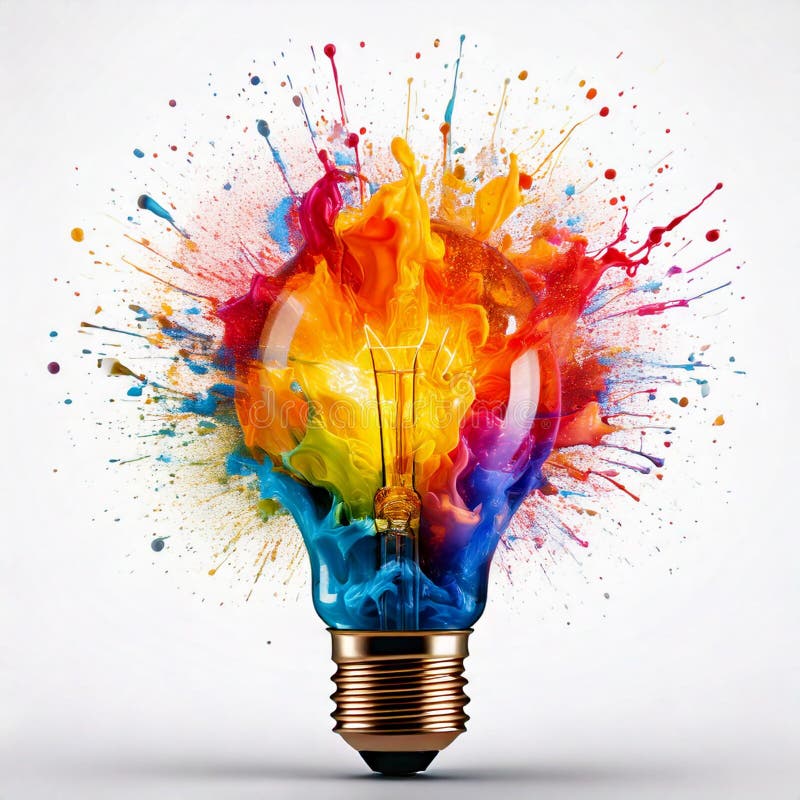 Colorful Explosion of Bright Creative Concepts and Ideas Stock ...