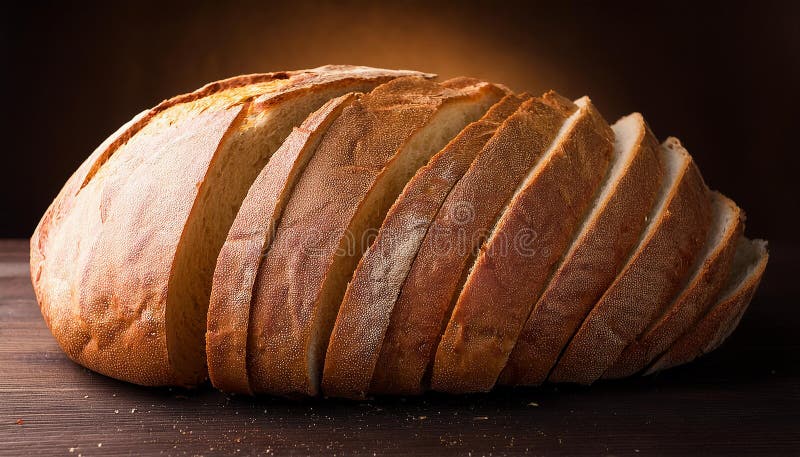 Big Bread. Huge Bread Sliced Stock Illustration - Illustration of meter ...