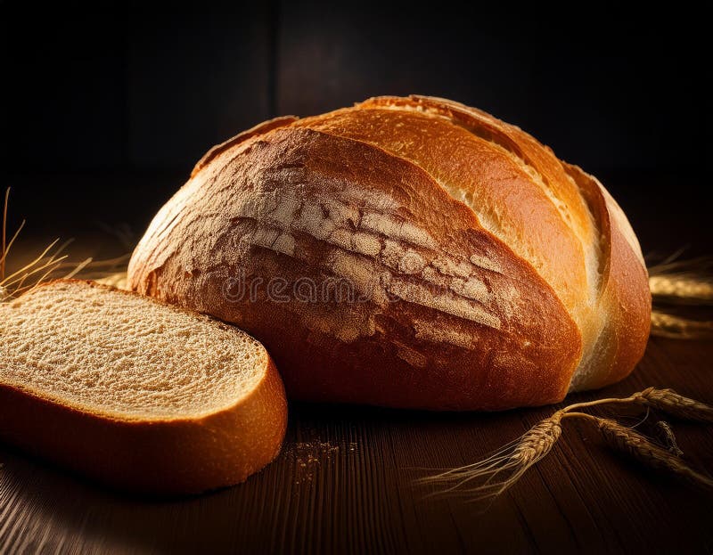 Big Bread. Huge Bread Sliced Stock Illustration - Illustration of great ...