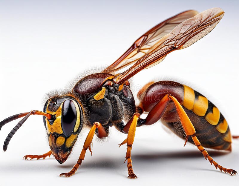 Wasp, Isolated on a White Background,Ultra Realistic. Stock ...