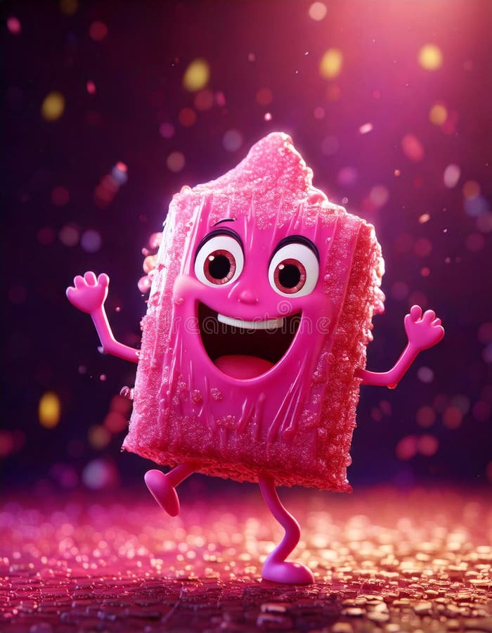 Generated Image. an Animated Happy Chocolate Dancing Party Stock ...