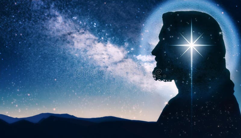 Jesus Christ and cosmos stock illustration. Illustration of reality ...