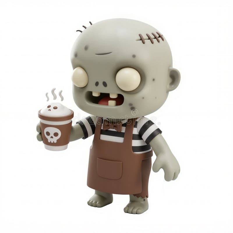 Barista Zombie Holding Cup Stock Illustrations – 3 Barista Zombie ...