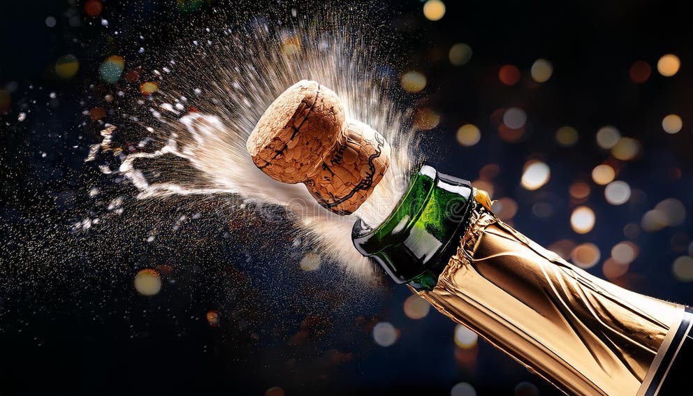 Close Up of Champagne Cork Pop. Close Up Photo of Champagne Cork ...