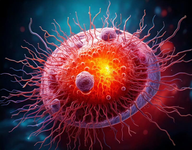 Cancer Cell Division Illustration Stock Illustration - Illustration of ...