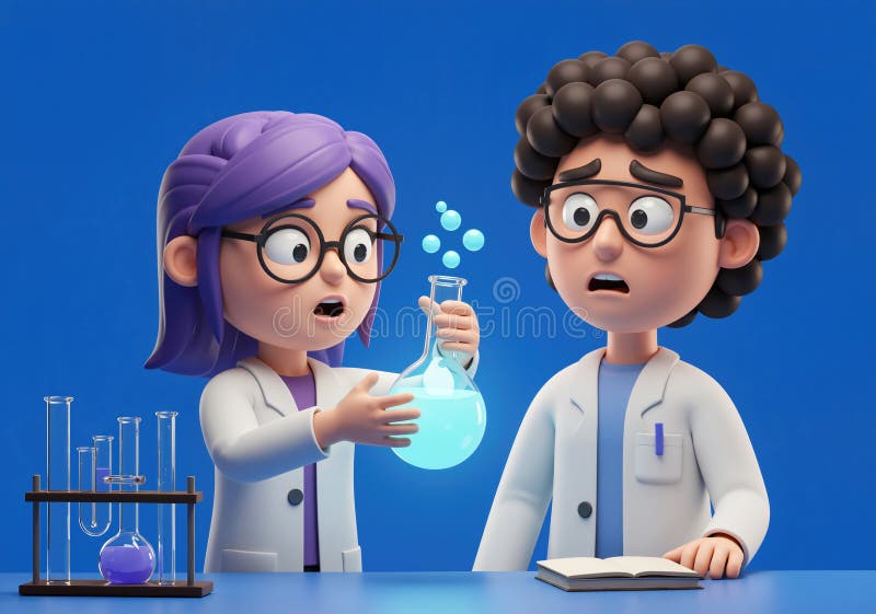 Girl Doing Science Stock Illustrations – 618 Girl Doing Science Stock ...