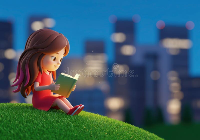 Girl Reading Book Back Stock Illustrations – 4,454 Girl Reading Book ...