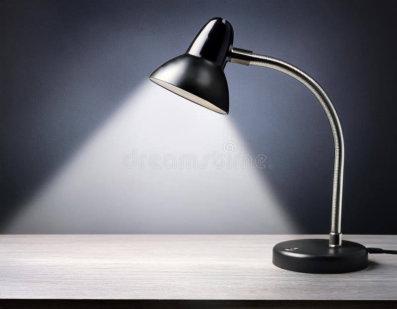 Desk Lamp Shining Down on a Blank Space for a Product Placement. Stock ...