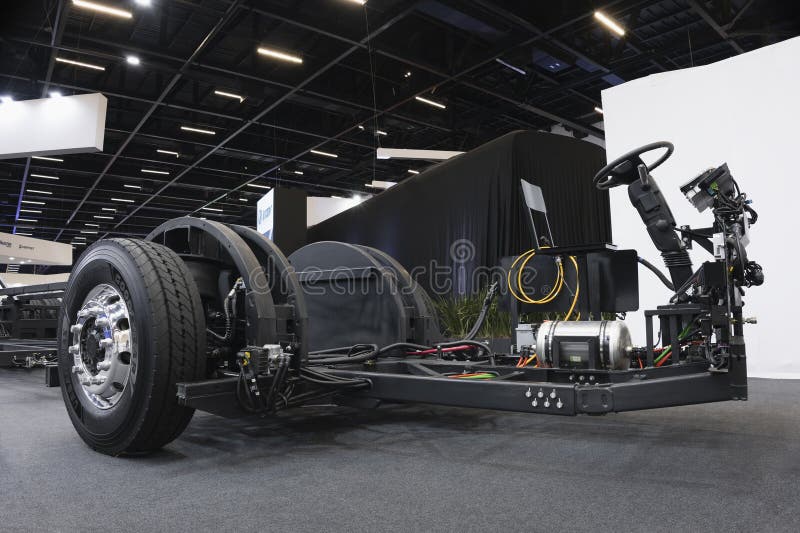 Image of an Electric Vehicle Chassis on Display at an Event Editorial ...
