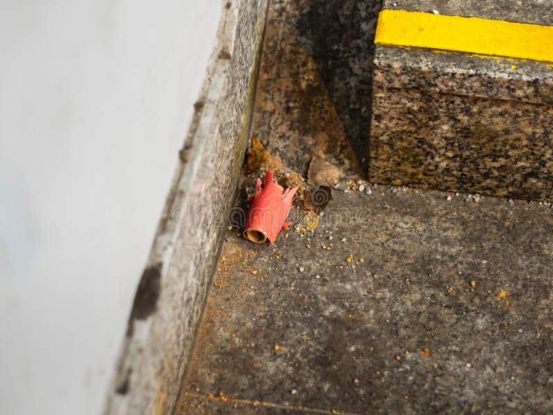 Firecracker Pollution Lying Around Stock Photo - Image of explosive ...