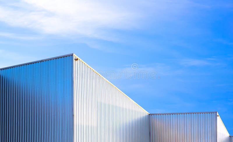Factory Warehouse Building with Aluminium Corrugated Steel on Exterior ...
