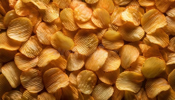 Crisps Pattern - Food Pattern - Generated by Ai. Stock Illustration ...