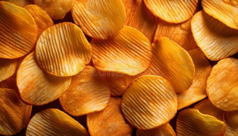 Crisps Pattern - Food Pattern - Generated by Ai. Stock Illustration ...