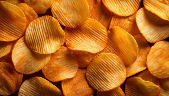 Crisps Pattern - Food Pattern - Generated by Ai. Stock Illustration ...