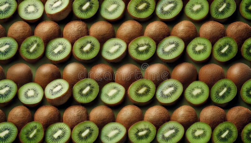 Kiwi - Food Pattern - Generated by Ai. Stock Illustration ...