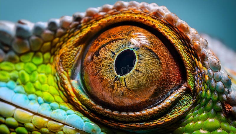 Lizard Eye , Close Up - Generated by Ai. Stock Illustration ...