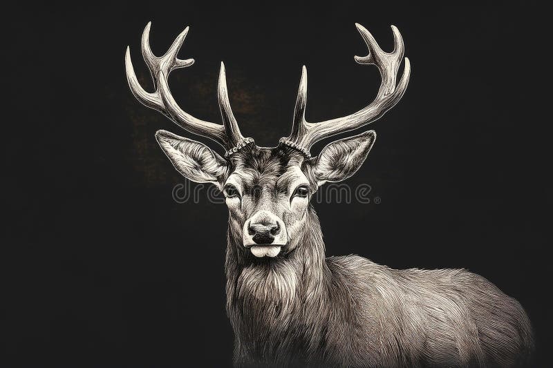 Pencil Stag Drawing Stock Illustrations – 279 Pencil Stag Drawing Stock ...