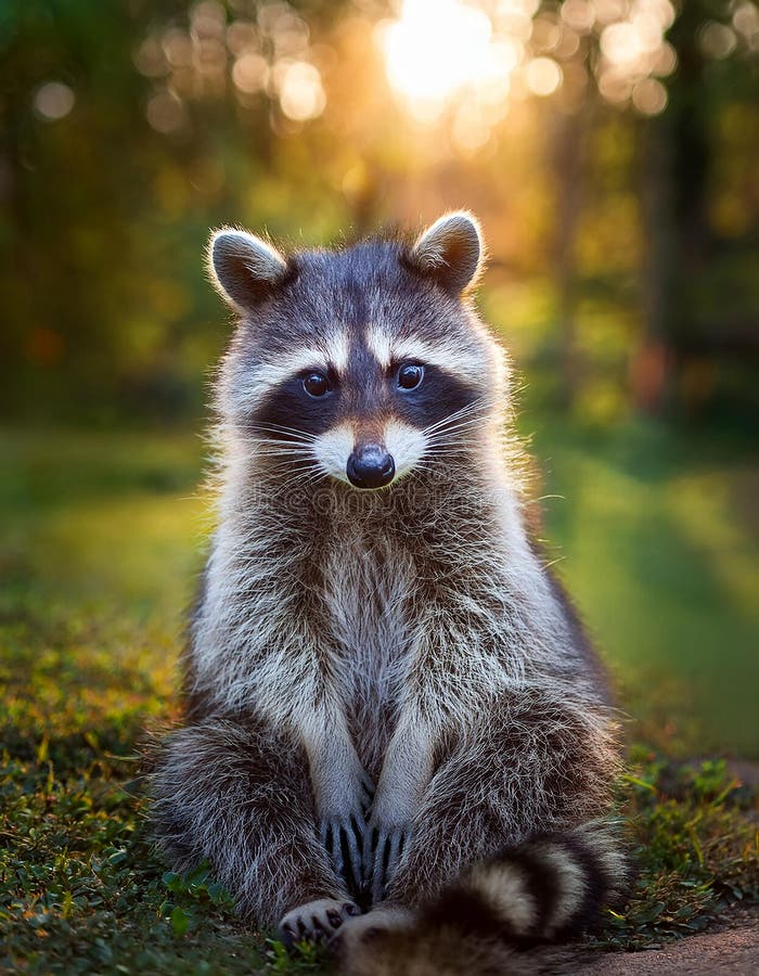 The Raccoon ( Procyon Lotor). Young Raccoon ( Procyon Lotor) in the ...