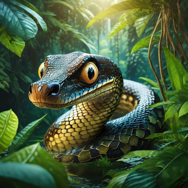 Portrait of Snake in a Business Suit Stock Illustration - Illustration ...