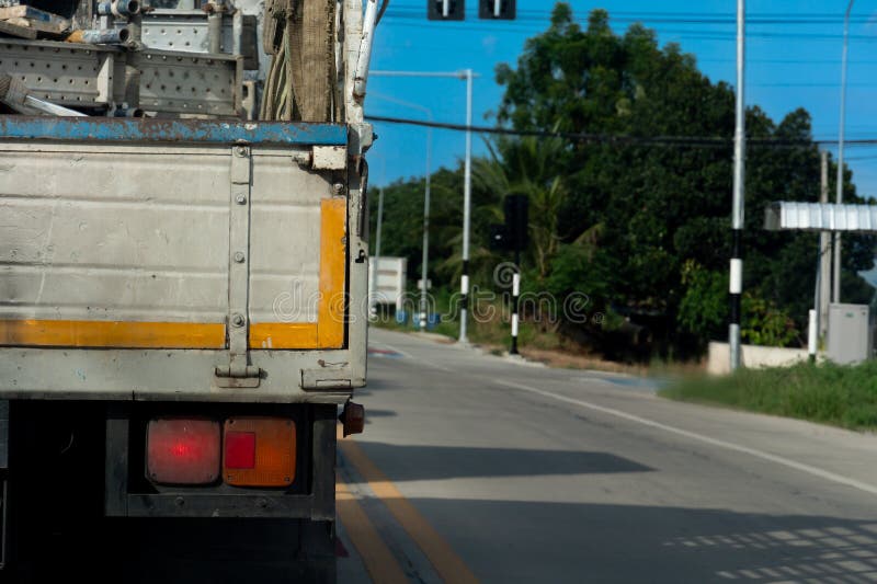 Beside of Truck Car Open Brake Signal. Stock Image - Image of street ...