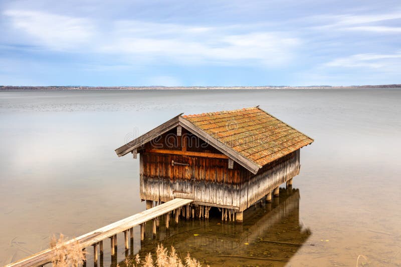 Fishing Hut Lake Chiemsee Bavaria Stock Photos - Free & Royalty-Free ...