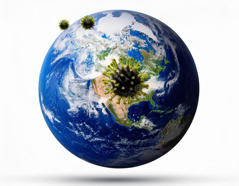 Coronavirus Covid 19 Symbol Logo Icon Earth Planet Isolated White ...