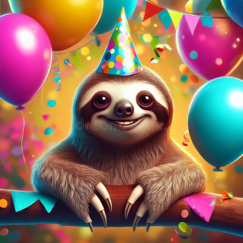 Sloth Birthday Stock Illustrations – 1,836 Sloth Birthday Stock ...