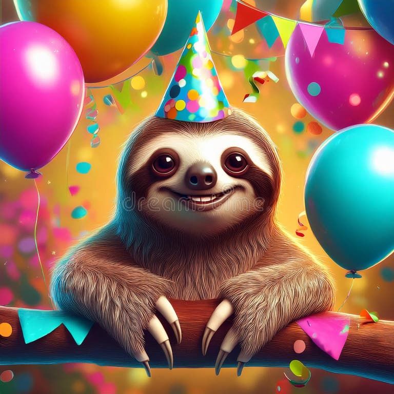 Sloth Birthday Stock Illustrations – 1,785 Sloth Birthday Stock ...