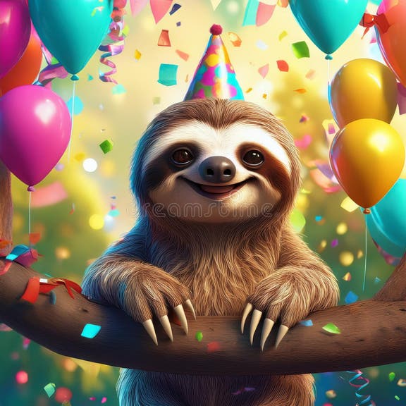Sloth Birthday Stock Illustrations – 1,774 Sloth Birthday Stock ...
