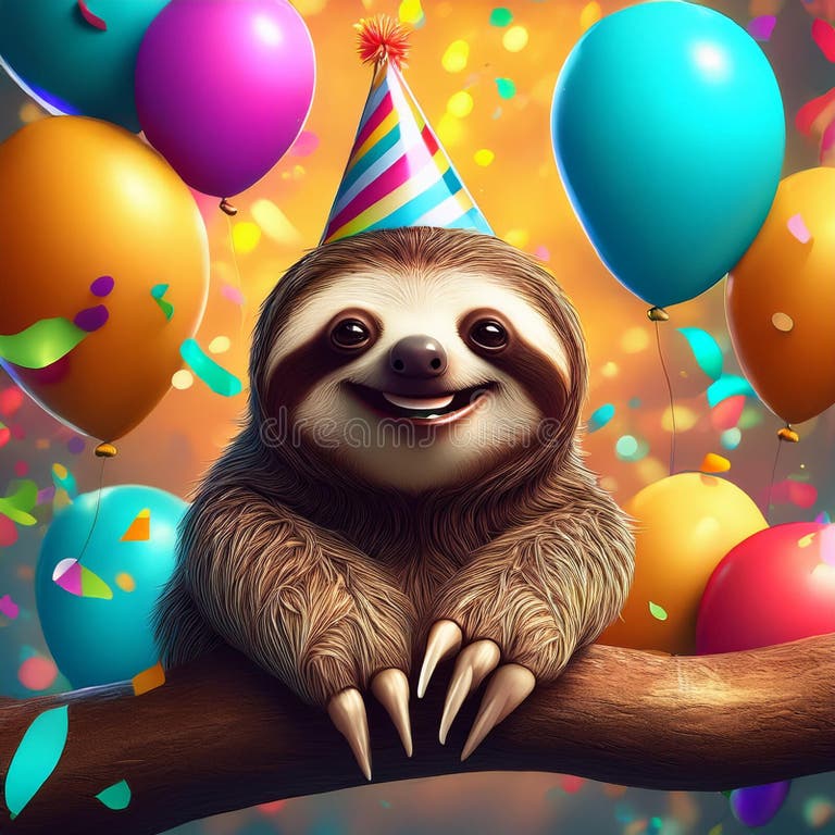 Sloth Birthday Stock Illustrations – 1,836 Sloth Birthday Stock ...