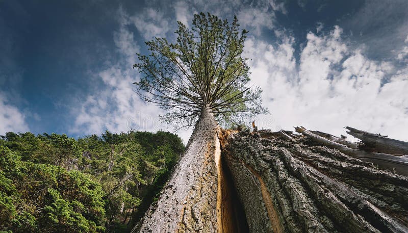 Live and Dead Tree. Live Tree and Dead Tree Stock Illustration ...