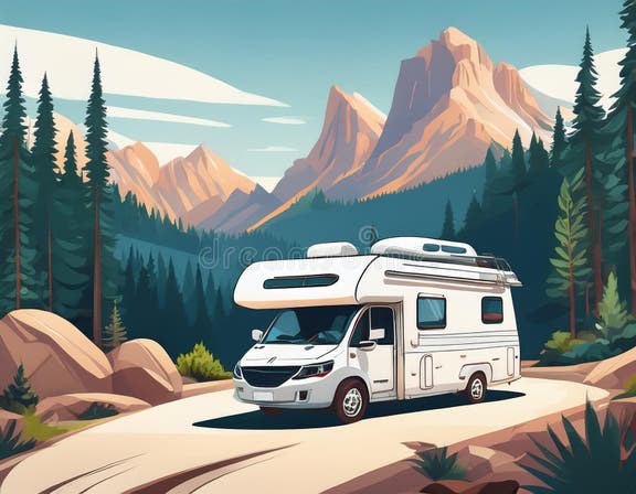 Family Adventure Road Trip Poster Template, Caravan Camper Motorhome Rv ...