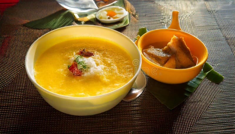 Generated Image Traditional Papeda with Yellow Fish Soup from Papua ...