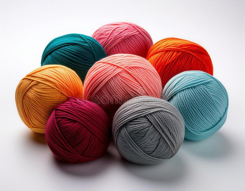 Yarn and Needles. Color Yarn Balls and Knitting Needles Isolated on ...