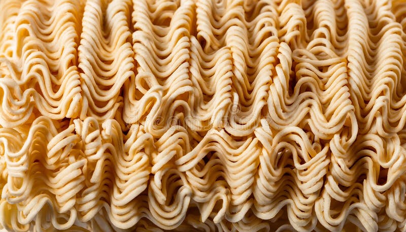 Close Up of Dry Instant Noodles. Asian Instant Noodles Full-frame Stock ...