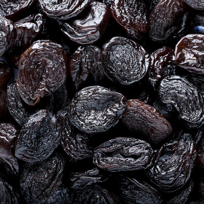 Whole Dried Plums, Pitted. Background of Dried Plums or Prunes Fruit ...