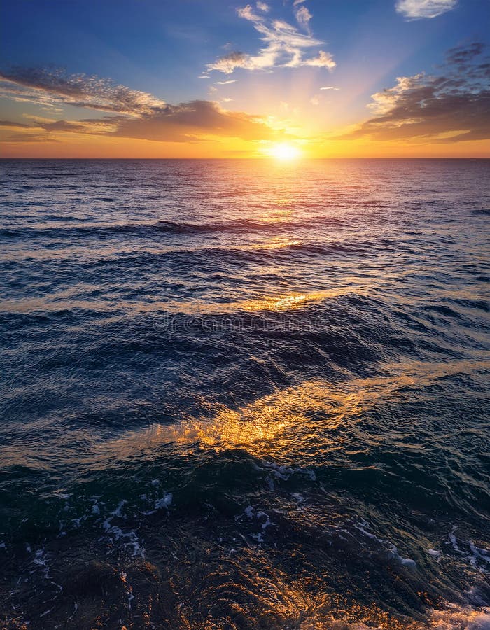 Sea Sunrise, High Definition Photo Big Size Landscape Image Stock ...