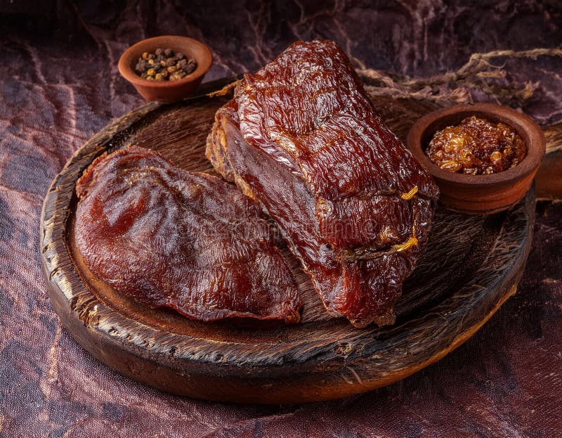 Smoked Dried Beef. Delicious Mediterranean Style Smoked Meat Stock ...