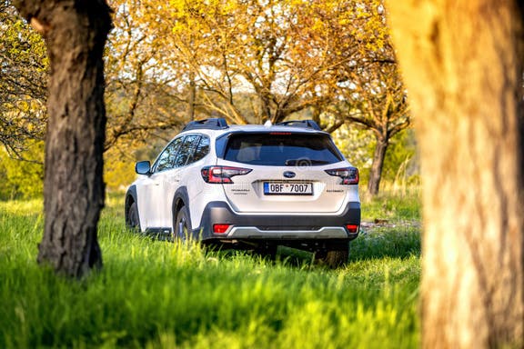 Subaru Outback SUV Outdoors in a Set of Trees in Spring Editorial Stock ...