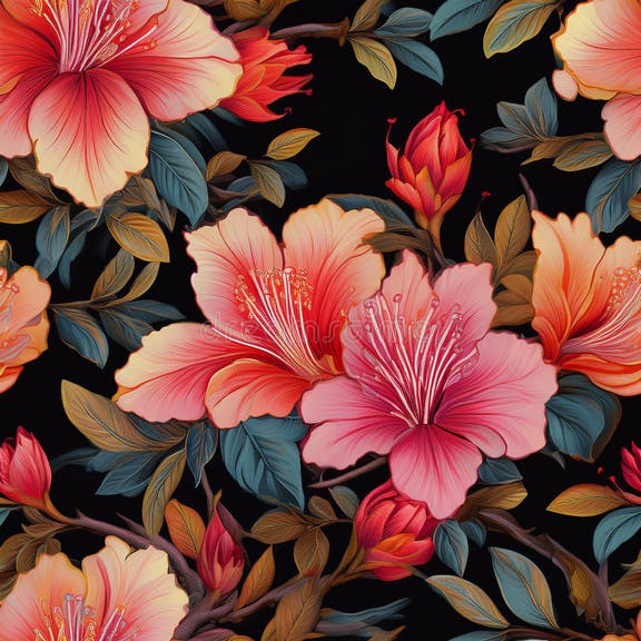 Flowers Bandana Pattern.Silk Scarf Design, Fashion Textile Stock ...