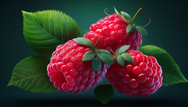 Fresh Vibrant Raspberries stock illustration. Illustration of fresh ...