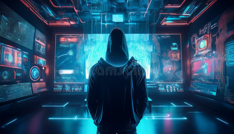 Hacker Wallpaper for Desktop in 8K Stock Illustration - Illustration of ...