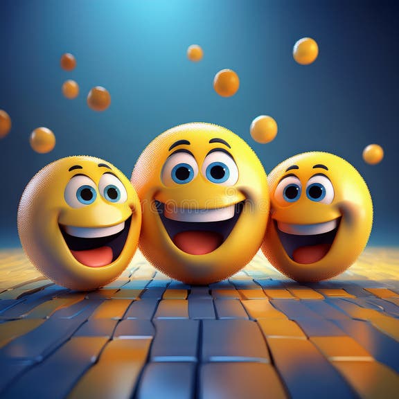 Three Smiles. 3 Smiles for You! Stock Illustration - Illustration of ...