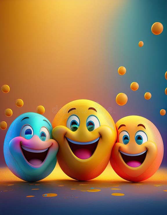 Three Smiles. 3 Smiles for You! Stock Illustration - Illustration of ...